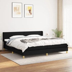 Box spring postel s matrací černá 200x200 cm textil 3130139