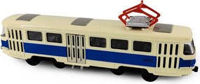 RAPPA Kovová česká retro tramvaj Tatra T3 s otevíracími středními dveřmi - 16 cm - modrá