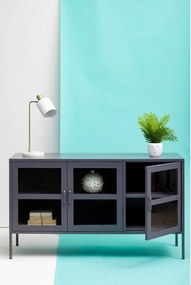 Šedá ocelová vitrína 140x80x45 cm Acier – Premier Housewares