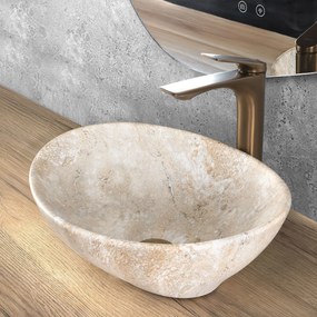 Rea Sofia Savana Mat, umyvadlo na desku 410x345x150 mm, imitace kamene, REA-U6361