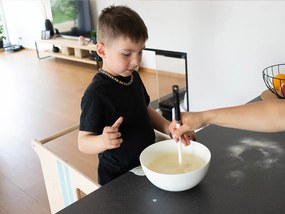 Benlemi Dřevěná skládací učící věž AUTOBUS 5v1 s křídovou tabulí pro děti Zvolte barvu: Bez samolepky