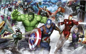 Komar Vliesová fototapeta Marvel Avengers Assemble 400 x 250 cm