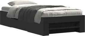 Rám postele černý 75 x 190 cm kompozitní dřevo 3295528