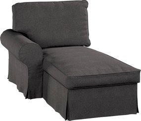 Potah na lenošku Ektorp levý barva šedá látka pletený vzor