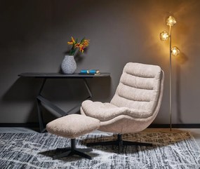 HALMAR OLYMPIC křeslo s podnožkou cappuccino