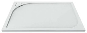 Mereo, Obdélníková sprchová vanička s oblým krytem sif., 120x80x3 cm, vč. sif., bez nožiček, litý mramor CV76CS
