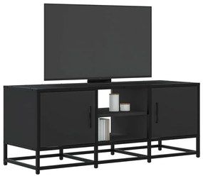 TV skříňka černá 100 x 35 x 41 cm kompozitní dřevo a kov