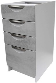Kuchyně Macháček kuchyňská skříňka spodní se šuplíky barva beton korpus šedý 40 cm