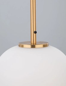 Bílé/v mosazné barvě skleněné závěsné svítidlo ø 27 cm Lato – Nova Luce