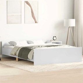 Rám postele s hlavovým a nožním čelem bílý 120 x 190 cm 3203775