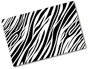 Wallmuralia Deska na krájení skleněná Zebra pozadí 80x52 cm