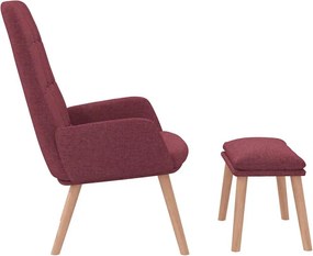 Relaxační křeslo s podnožkou vínové textil 3315155