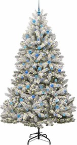 Umělý vánoční stromeček 240 cm 300 LED Teplá bílá PVC a ocel 3395773