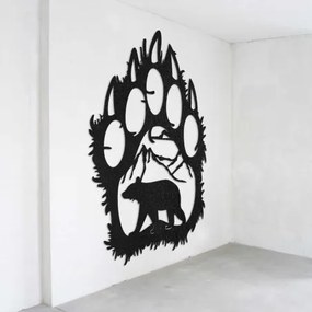 Dřevěná medvědí stopa s horami | SENTOP HDF0405