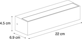 Moderní nástěnné svítidlo černé včetně LED IP65 - Steph