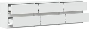 TV skříňka s LED bílá 180 x 34 x 50 cm kompozitní dřevo 3307926