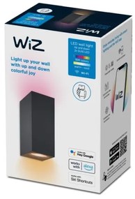 WiZ -LED RGBW Stmívatelné nástěnné svítidlo UP&DOWN 2xGU10/4,7W/230V černá Wi-Fi
