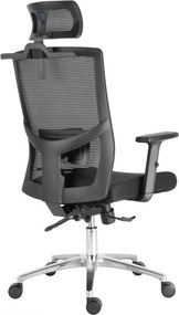 Kancelářská ergonomická židle ERGODO AVILA — černá, nosnost 150 kg