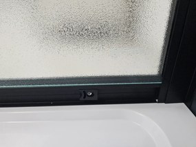 POINT Q BLACK HARD 80x80 Grape Čtvercový sprchový kout s mramorovou vaničkou