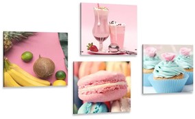 Set obrazů pro milovníky sladkého - 4x 40x40 cm