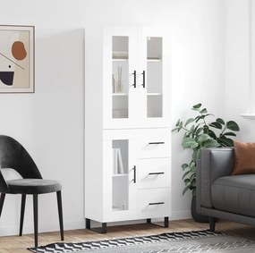 vidaXL Skříň highboard 69,5 x 34 x 180 cm kompozitní dřevo [3198617] Barva: bílá s vysokým leskem