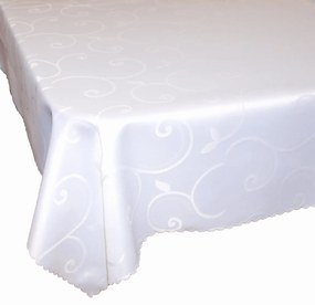 Forbyt Ubrus s nešpinivou úpravou, Ornament žakárový, bílý Ubrusy: 35 x 160 cm