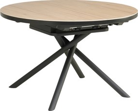 XXXLutz JÍDELNÍ STŮL, černá, jantarové barvy, 120-160/120/76 cm MID.YOU - Jídelní stoly - 000069016401