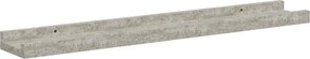 Nástěnné police 4 ks betonově šedé 60 x 9 x 3 cm 326705