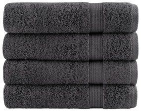 Prémiové ručníky do sprchy SOLUND 4 ks antracitové 70x140 cm 600 g/m² 137161