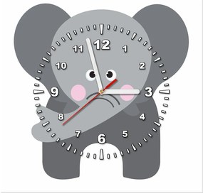 Gario Obraz s hodinami Slon Rozměry: 40 x 40 cm
