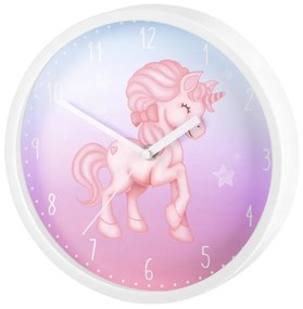 Hodiny Hama Magical Unicorn, dětské nástěnné, průměr 25 cm, tichý chod [7028655]