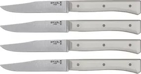 Opinel Facette 11 cm bílá / Sada stolních nožů / 4 ks