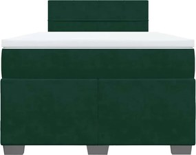 Box spring postel s matrací tmavě zelená 120 x 200 cm samet 3286285
