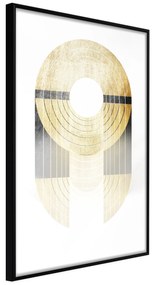 Artgeist Plakát retro zlatá deska Velikosti (šířkaxvýška): 20x30, Finální vzhled: Černý rám
