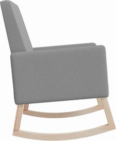 Houpací křeslo světle šedé textil 329415