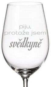 Dekorant svatby Sklenička pro svědkyni PIJU PROTOŽE 350 ml 1 ks