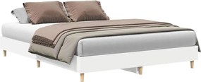 Rám postele bez matrace bílý 150x200 cm Dřevěné konstrukce 3328708