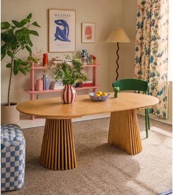 Kulatý rozkládací jídelní stůl s deskou v dubovém dekoru ø 120 cm Osaka – House Nordic