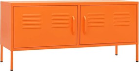 TV skříňka oranžová 105 x 35 x 50 cm ocel 336228