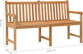 Zahradní lavice 150 cm masivní teakové dřevo 316623