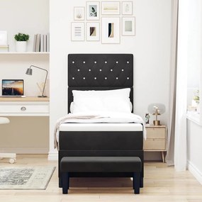 Postel s boxspringem s čelo Černá 200 x 80 cm samet 3344410