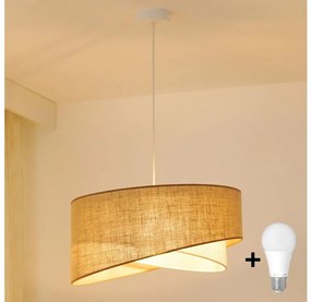 Brilagi - LED Lustr na lanku LYRA 1xE27/15W/230V béžová/krémová