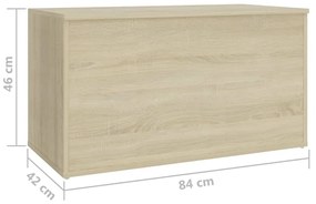Úložná truhla sonoma dub 84 x 42 x 46 cm kompozitní dřevo - Default Title