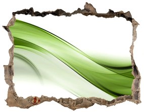 Wallmuralia Samolepící díra na stěnu Zelená vlna 95x64 cm