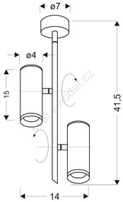 Candellux LED Bodové svítidlo TUBA 2xLED/10W/230V bílá CA0366