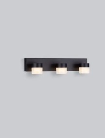 LED černé nástěnné svítidlo Teko 17W