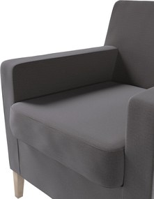 Potah na křeslo IKEA Karlstad barva hnědá látka sametová