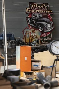 Nástěnná kovová cedule Route 66 - Full Service - 30*1*35 cm