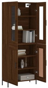 Skříň highboard hnědý dub 69,5 x 34 x 180 cm kompozitní dřevo - Default Title