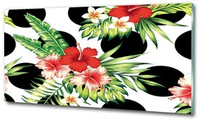 Wallmuralia Foto obraz sklo tvrzené Havajské květiny 100x50